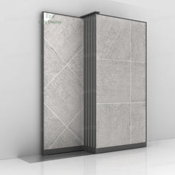 Sliding Ceramic Tile Display Rack Stand On Wall ｜Hais Display