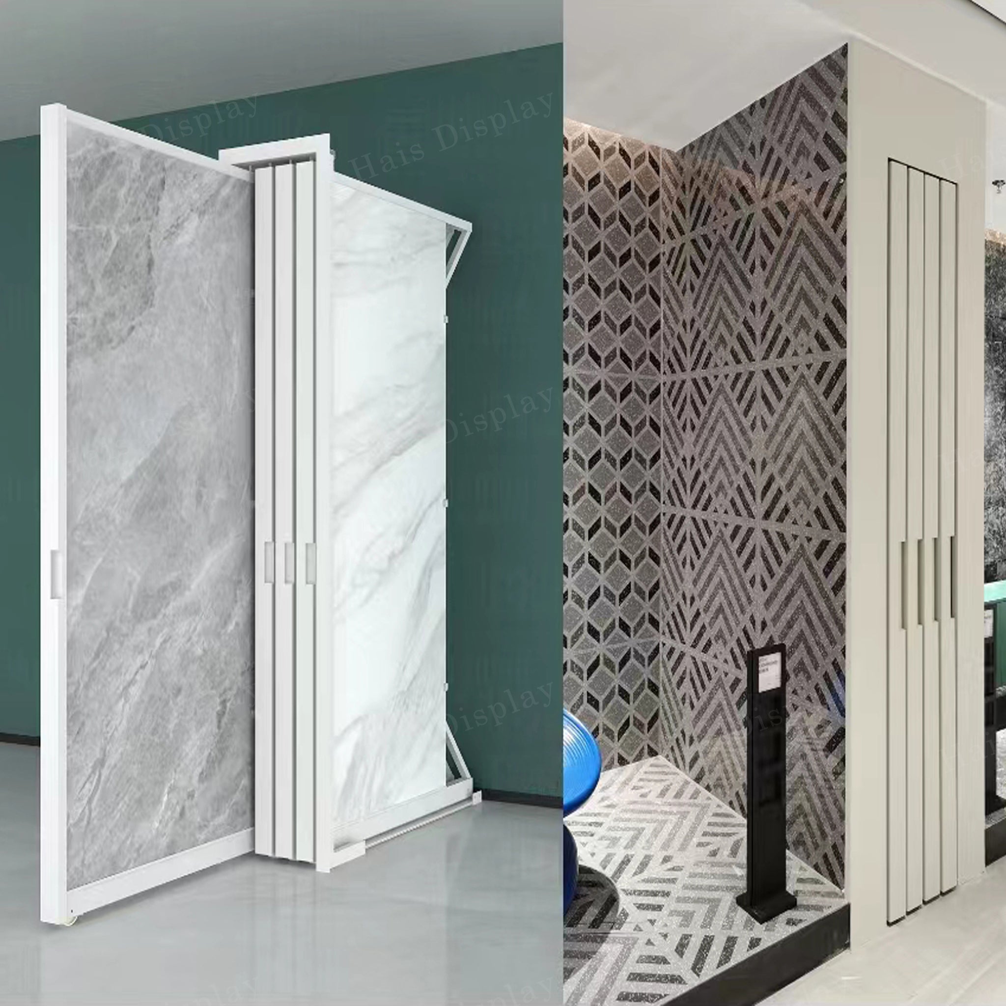 Built-in Sliding Tile Display Stand For Showroom - Haisdisplay.com ...